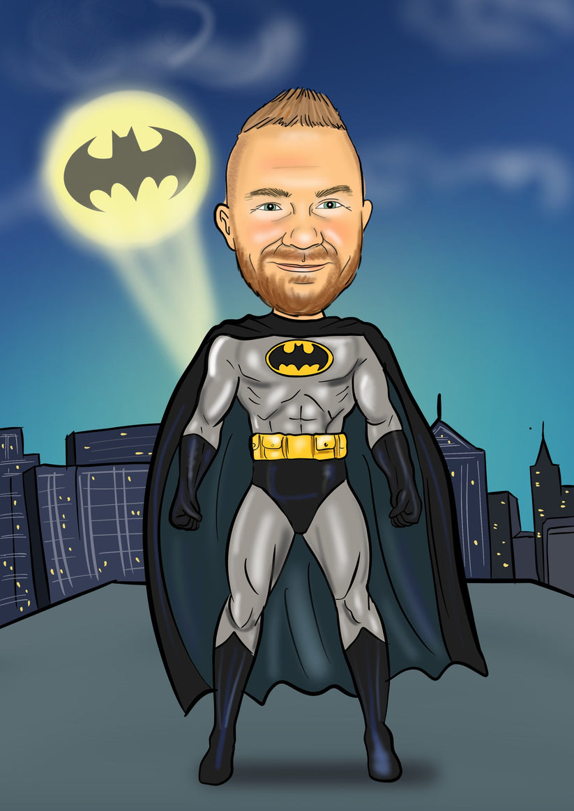 Batman Caricature Drawing | Hand Drawn | Steph's Sketches