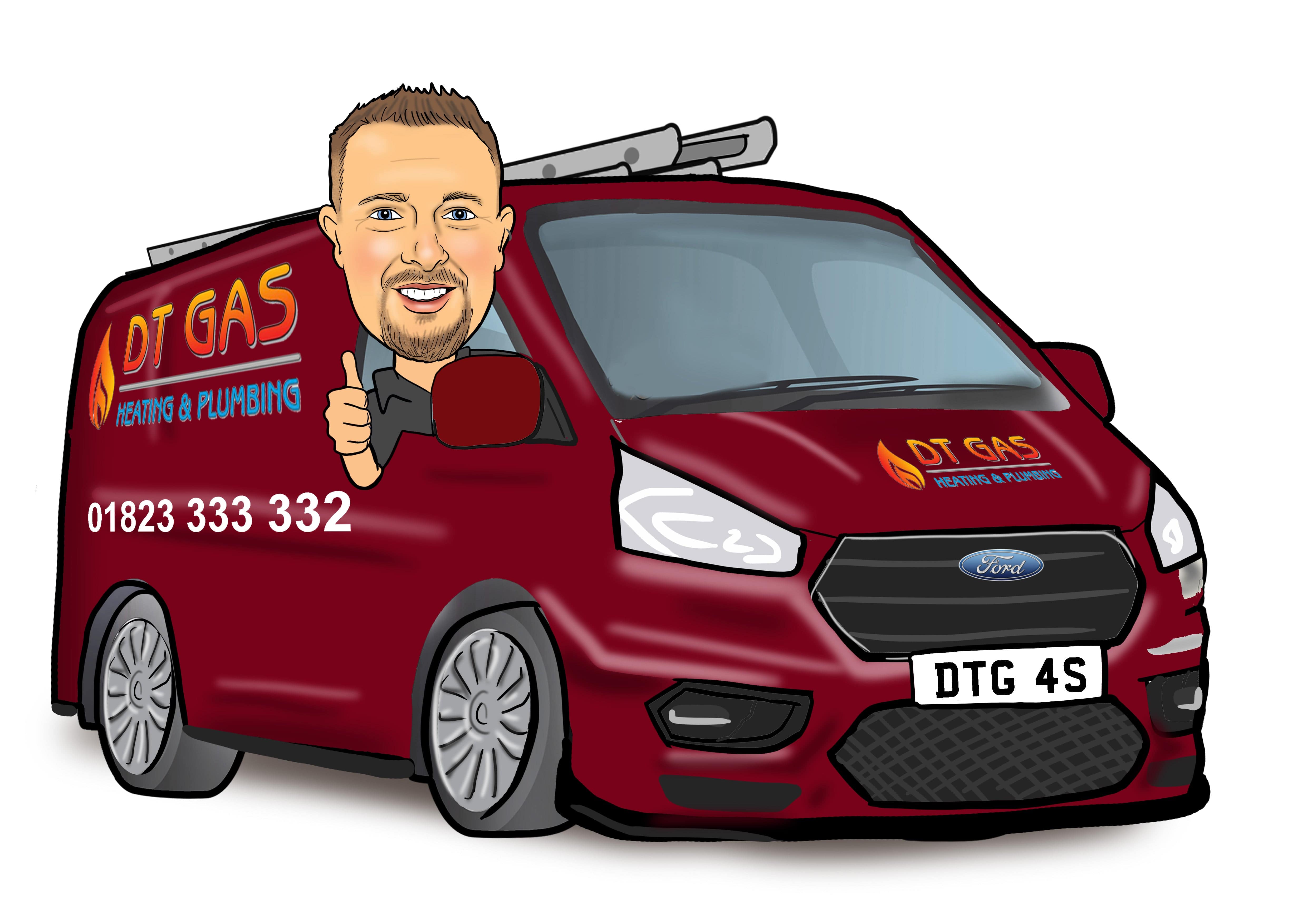 Custom Van Caricature | Man in Van Caricature | Steph's Sketches